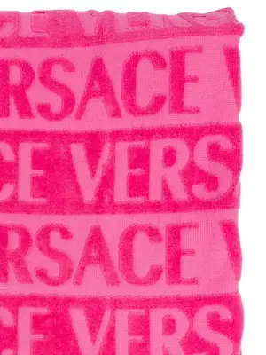 Versace Logo-jacquard Cotton Bath Towel