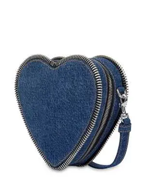 Moschino Heart-shaped Denim Crossbody Bag