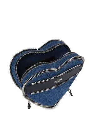 Moschino Heart-shaped Denim Crossbody Bag