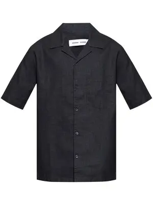 SAMSOE SAMSOE Short-sleeve Linen-blend Shirt