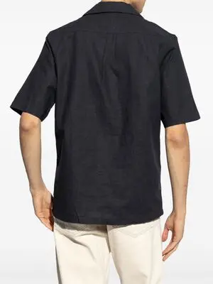SAMSOE SAMSOE Short-sleeve Linen-blend Shirt