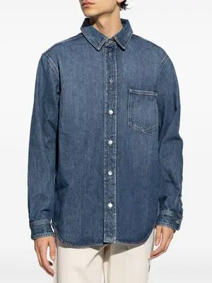 SAMSOE SAMSOE Long-sleeve Organic Cotton Denim Shirt
