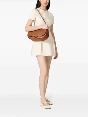 Valentino Garavani Ohval Shoulder Bag - Brown