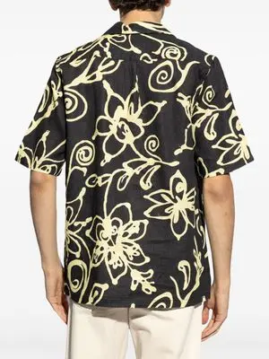 SAMSOE SAMSOE Floral-print Linen Shirt