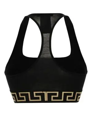 Versace Greca Border Triangle Bra - Black