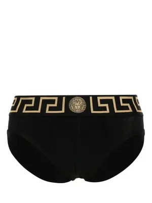 Versace Greca Border Briefs - Black