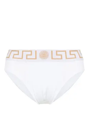 Versace Greca Border Briefs - White