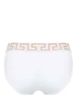 Versace Greca Border Briefs - White