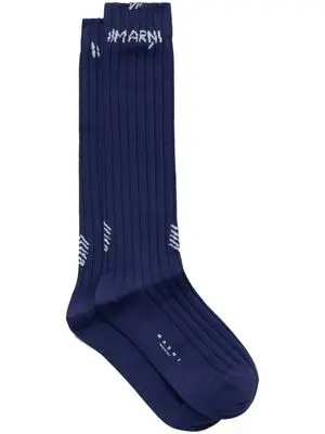 Marni Logo Woven Ribbed Socks