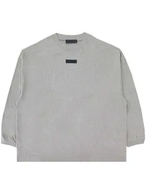 Fear Of God Logo-appliqué Cotton T-shirt - Grey