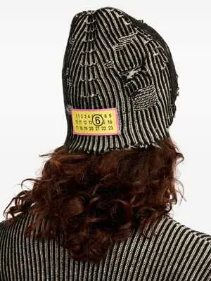 MAISON MARGIELA Distressed-effect Ribbed Beanie