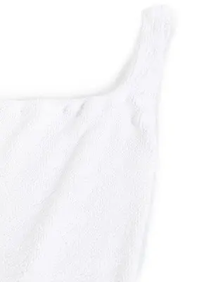Hunza G Crinkled-effect Swimsuit - White