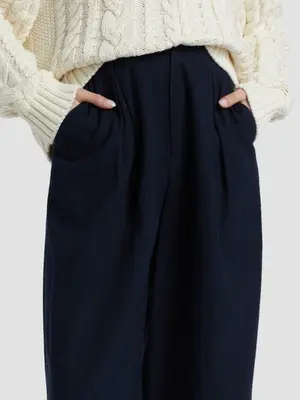 Jenni Kayne Silk Relaxed Cropped Trousers