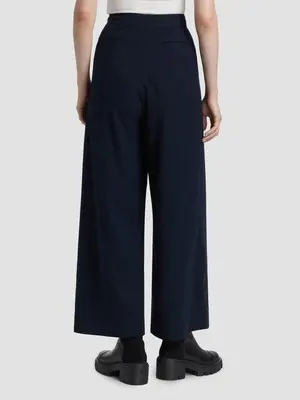 Jenni Kayne Silk Relaxed Cropped Trousers