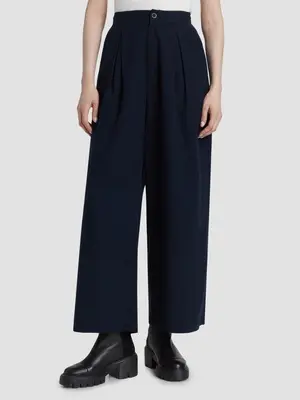 Jenni Kayne Silk Relaxed Cropped Trousers