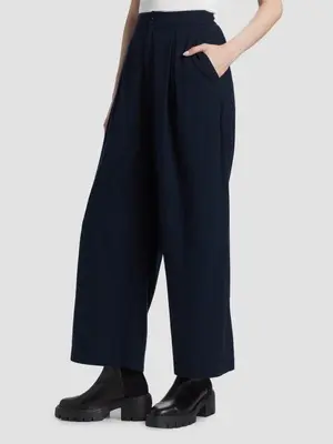 Jenni Kayne Silk Relaxed Cropped Trousers