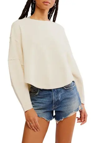 Free People Free People Total Eclipse Oversize T-Shirt Ivory