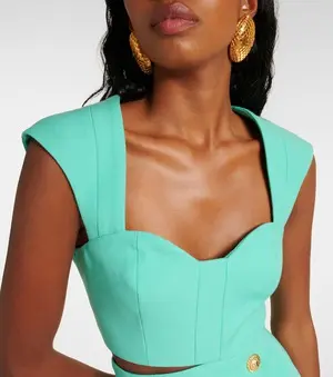 Balmain Wool Crop Top