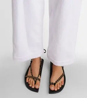 Alaïa Marsa Embellished Leather Sandals