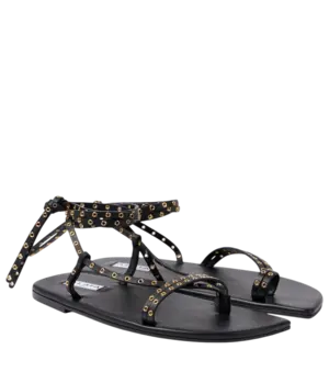 Alaïa Marsa Embellished Leather Sandals - Black