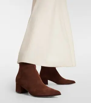 GIANVITO ROSSI Lyell 45 Suede Ankle Boots