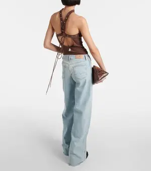 7 For All Mankind Lotta High-rise Wide-leg Jeans - Blue