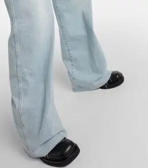 7 For All Mankind Lotta High-rise Wide-leg Jeans - Blue