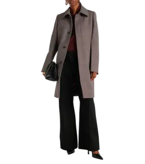 Victoria Beckham Tailored Virgin Wool Coat - Grey