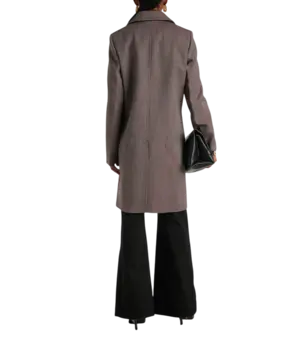 Victoria Beckham Tailored Virgin Wool Coat - Grey