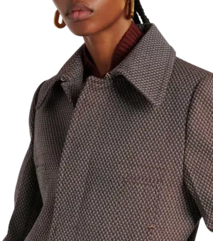 Victoria Beckham Tailored Virgin Wool Coat - Grey