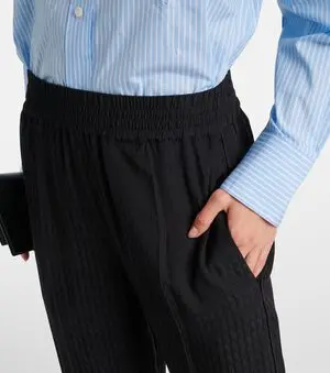 Victoria Beckham Gathered Pajama Pants - Black