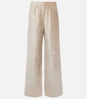 Brunello Cucinelli Cotton-blend Wide-leg Pants