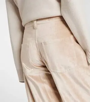 Brunello Cucinelli Cotton-blend Wide-leg Pants