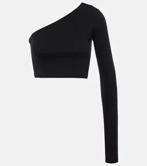 Rick Owens One-shoulder Crop Top - Black