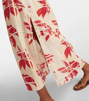 Loro Piana Floral Linen Maxi Dress