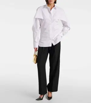 Stella McCartney Caped Cotton Blouse