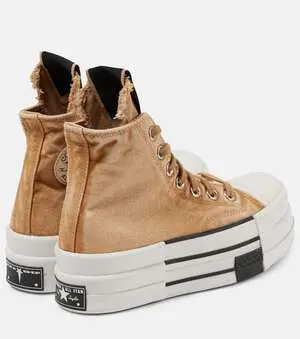 Rick Owens X Converse Dbl Drkstar Chuck 70 High Top Sneakers
