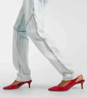 Isabel Marant Piery Patent Leather Slingback Pumps