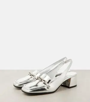 JIMMY CHOO Diamond Tilda Metallic Slingback Pumps - Silver