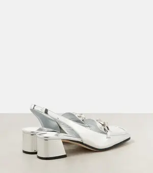 JIMMY CHOO Diamond Tilda Metallic Slingback Pumps
