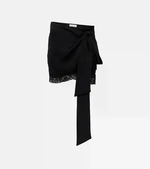 Blumarine Lace-trimmed Draped Miniskirt