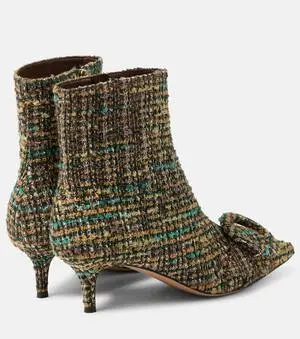 GIANVITO ROSSI 55 Bouclé Ankle Boots