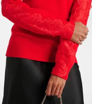 Stella McCartney Lace-trimmed Wool Sweater