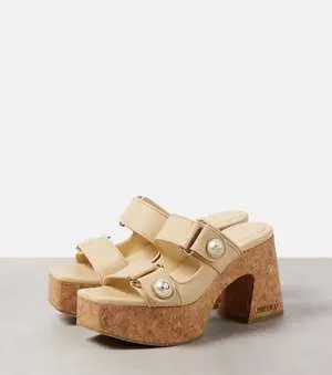 JIMMY CHOO Fayence Platform Mules