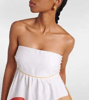 ADRIANA DEGREAS Algae Cotton-blend Maxi Dress