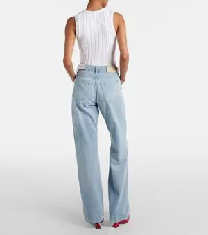 7 For All Mankind Tess High-rise Straight-leg Jeans