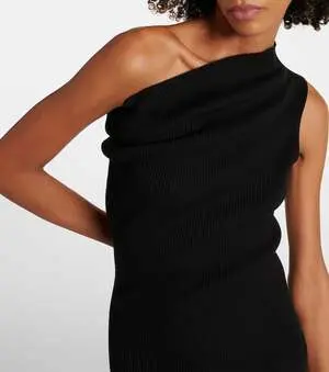 Rick Owens One-shoulder Jersey Maxi Dress - Black