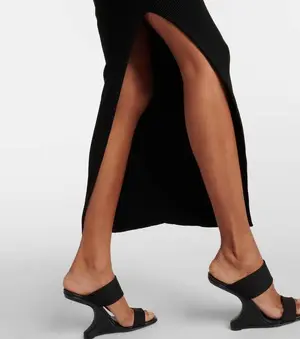 Rick Owens One-shoulder Jersey Maxi Dress - Black