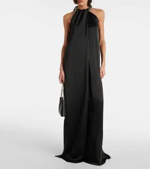 Stella McCartney Embroidered Halterneck Gown