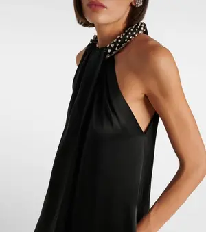 Stella McCartney Embroidered Halterneck Gown